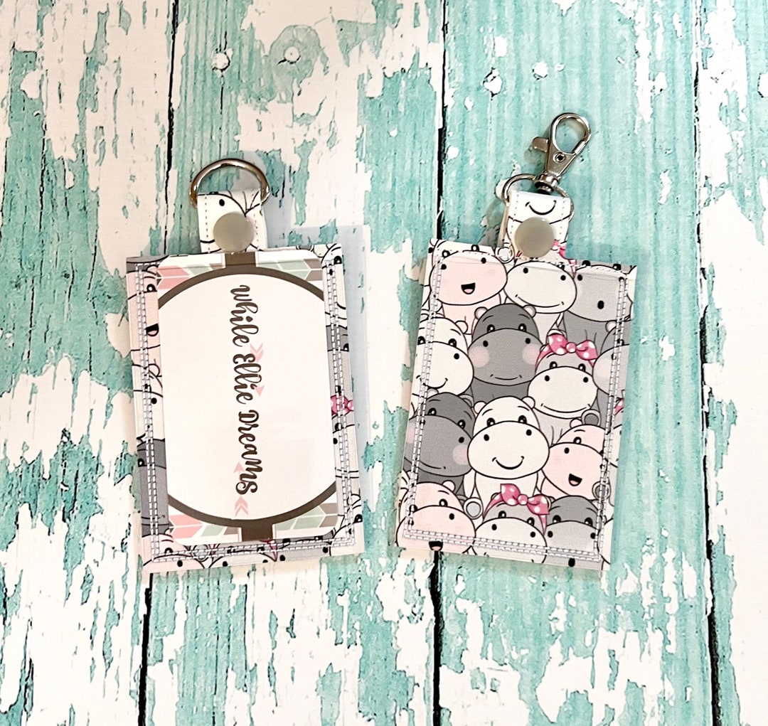 Hippo ID Badge Holder, Badge Holder, Id Holder, Vertical ID Holder ...