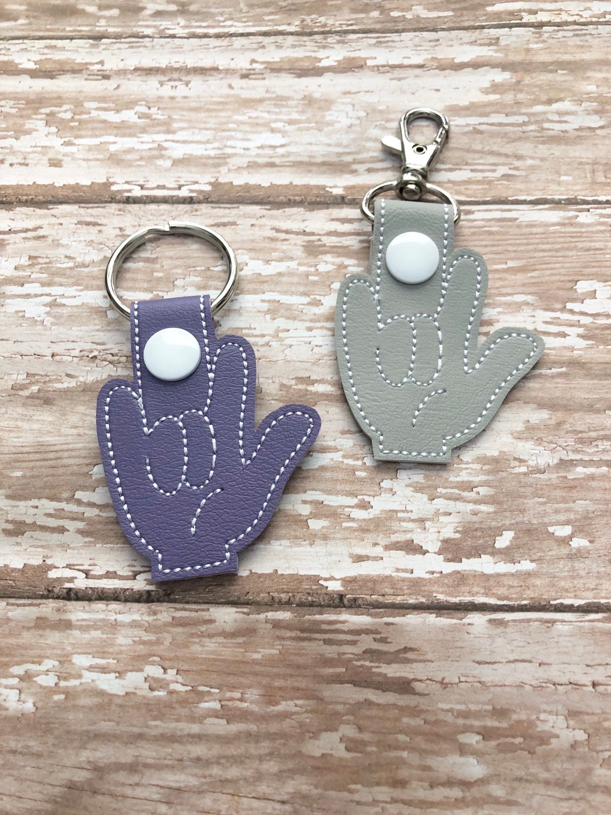 ASL Keychain Sign Language Key chain I Love You Keychain | Etsy