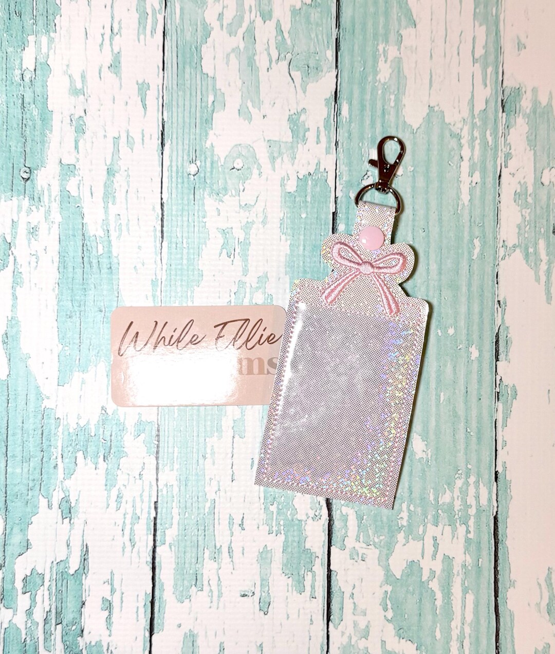 Coquette Bow ID Badge Holder, Badge Holder, Id Holder, Vertical ID ...