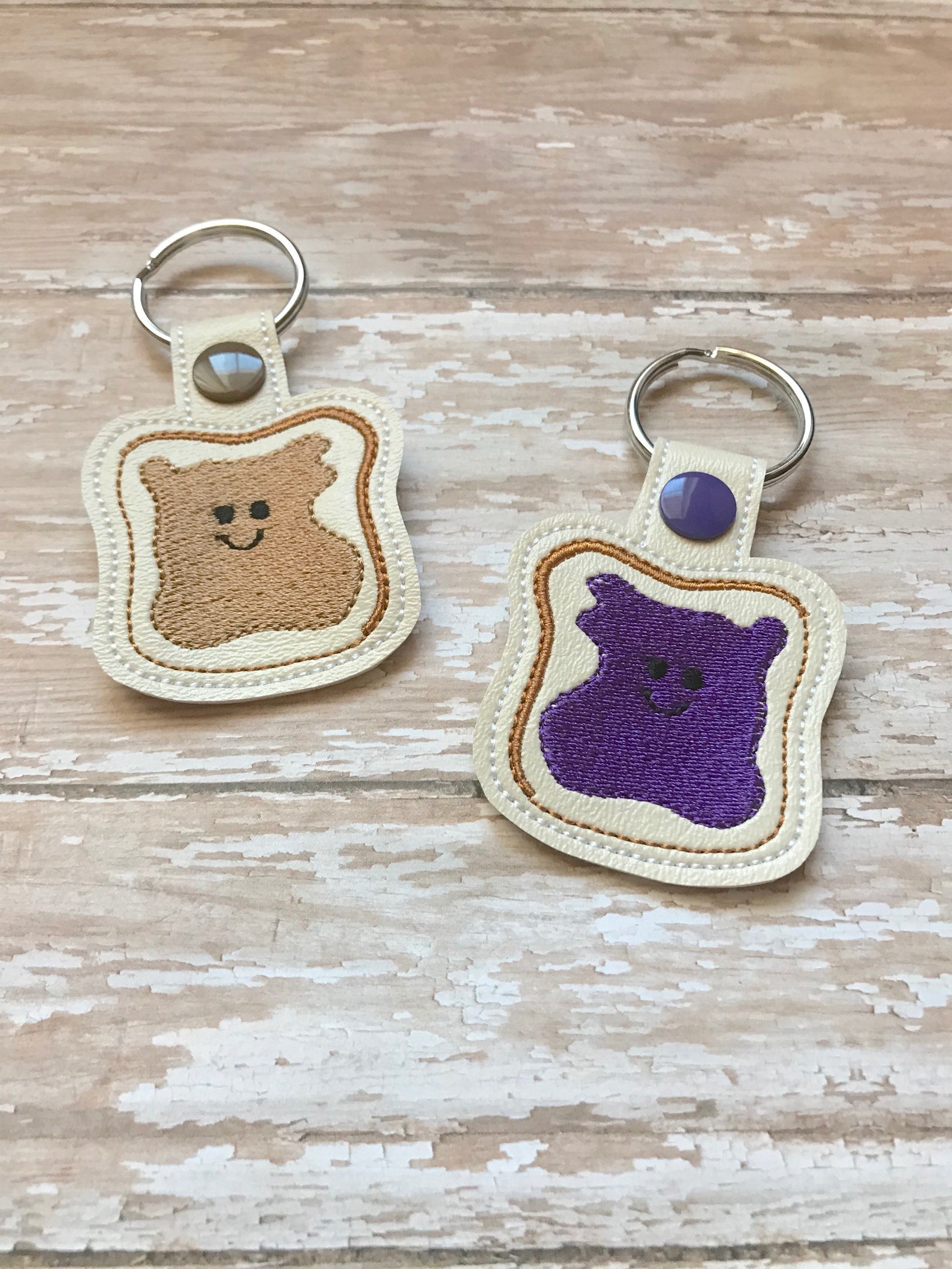 Best Friends Keychain Peanut Butter and Jelly Key Fob Best | Etsy