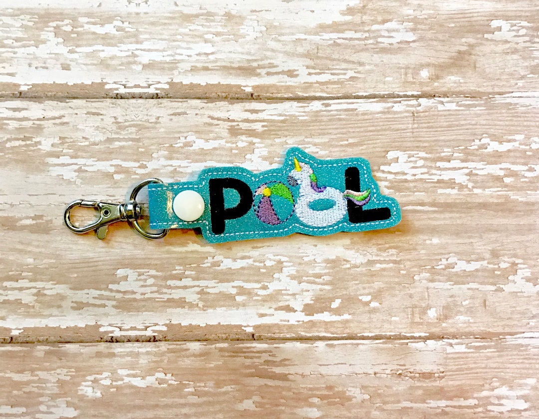 Pool Key Keychain, Pool Key Key Chain, Pool Key Snap Tab, Pool Key ...