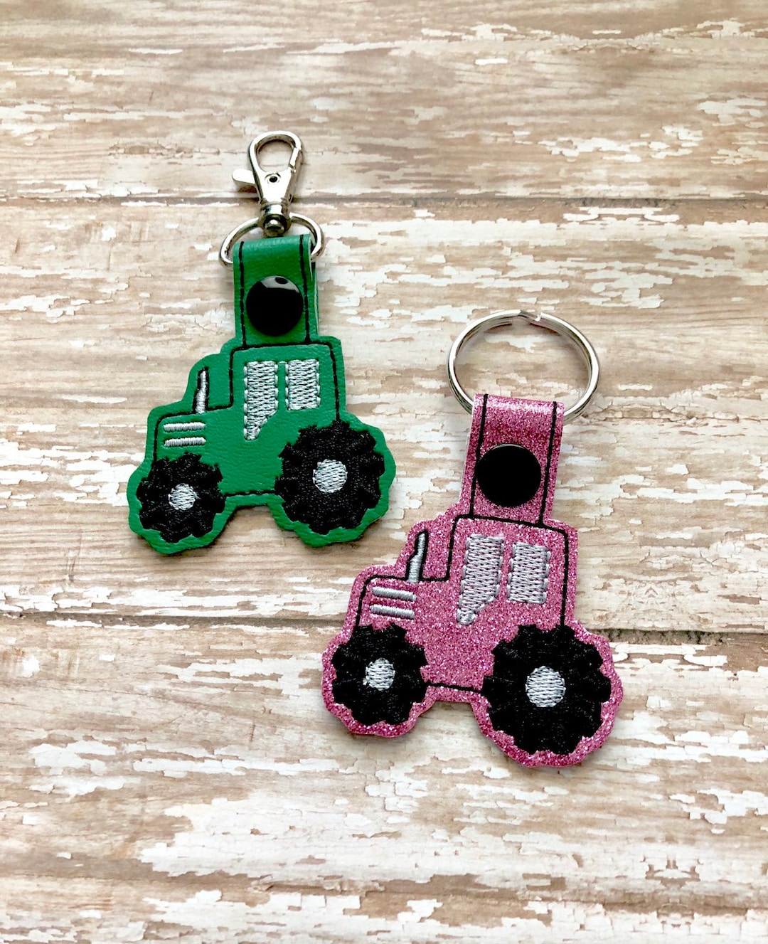 Tractor Keychain, Tractor Key Chain, Tractor Snap Tab Key Fob, Tractor ...