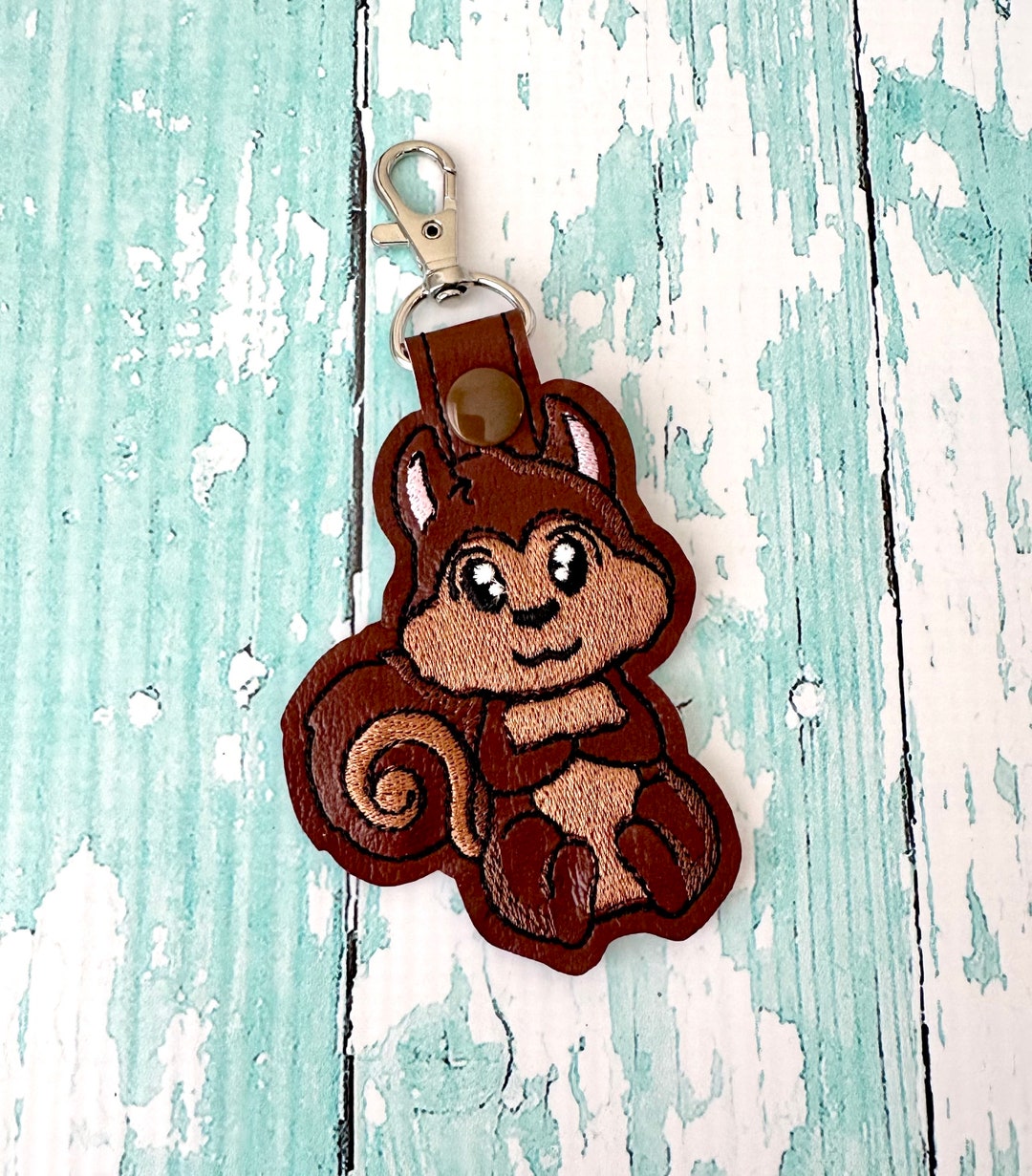 Squirrel Keychain, Squirrel Key Chain, Squirrel Zipper Pull, Squirrel ...