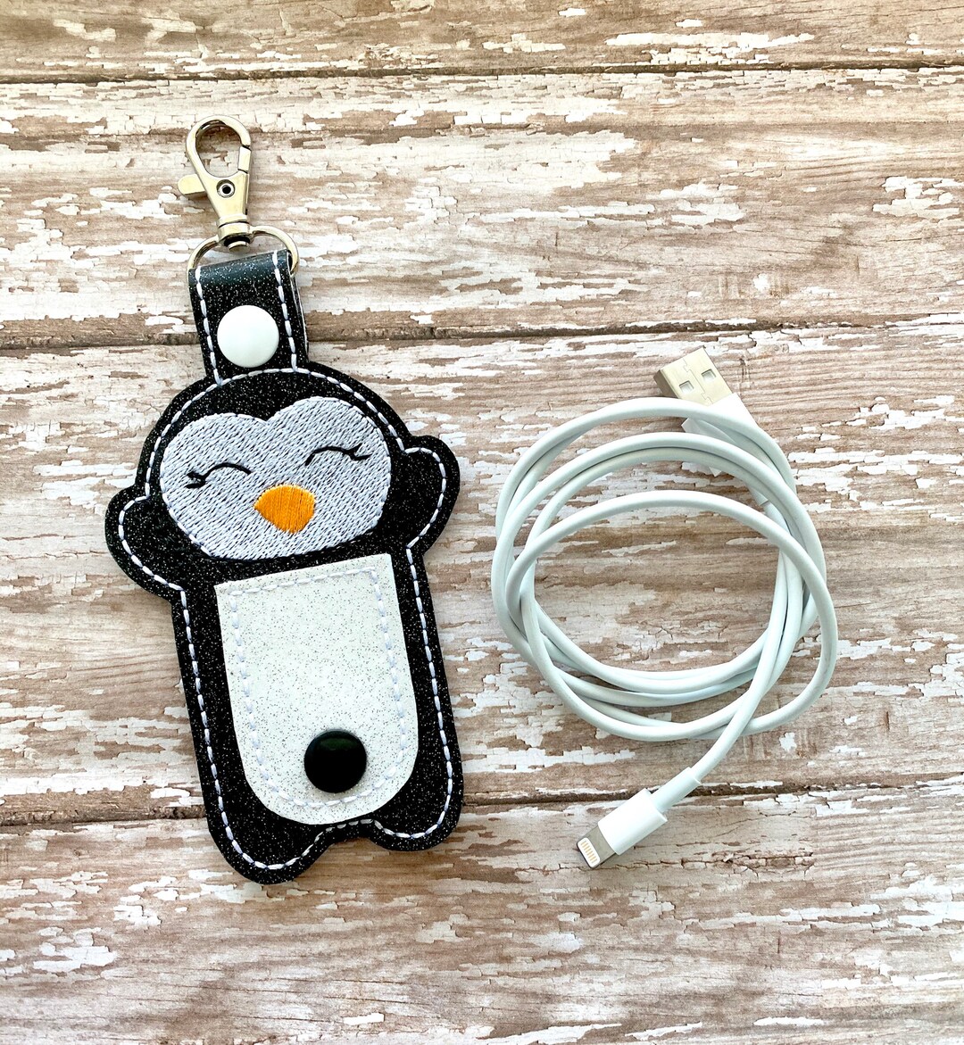 Penguin Cord Organizer, Penguin Ear Bud Holder, Earbud Holder, Pig Ear ...