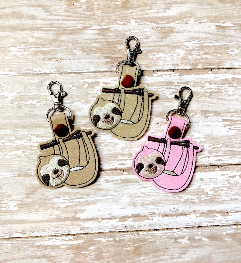 Sloth Keychain Hanging Sloth Keychain Hanging Sloth Zipper - Etsy