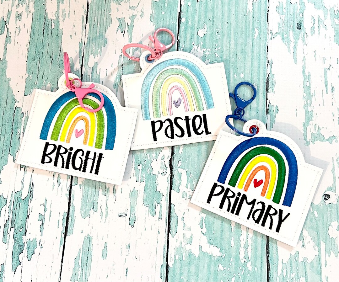 Personalized Rainbow ID Badge Holder, Badge Holder, Id Holder ...