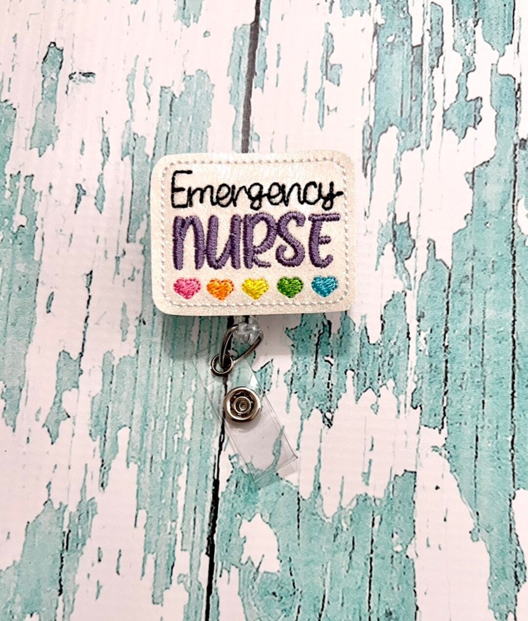 Emergency Nurse Badge Reel, ER Nurse Badge Reel, ID Badge Reel ...