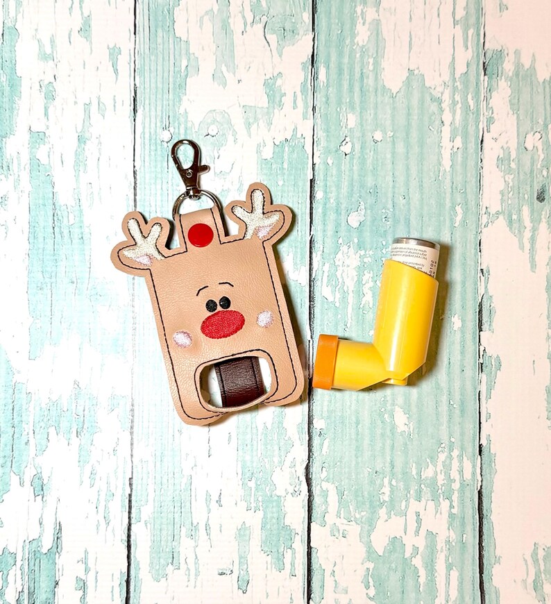 Christmas Inhaler Holder, Reindeer Inhaler Keeper, Reindeer Inhaler Bag ...