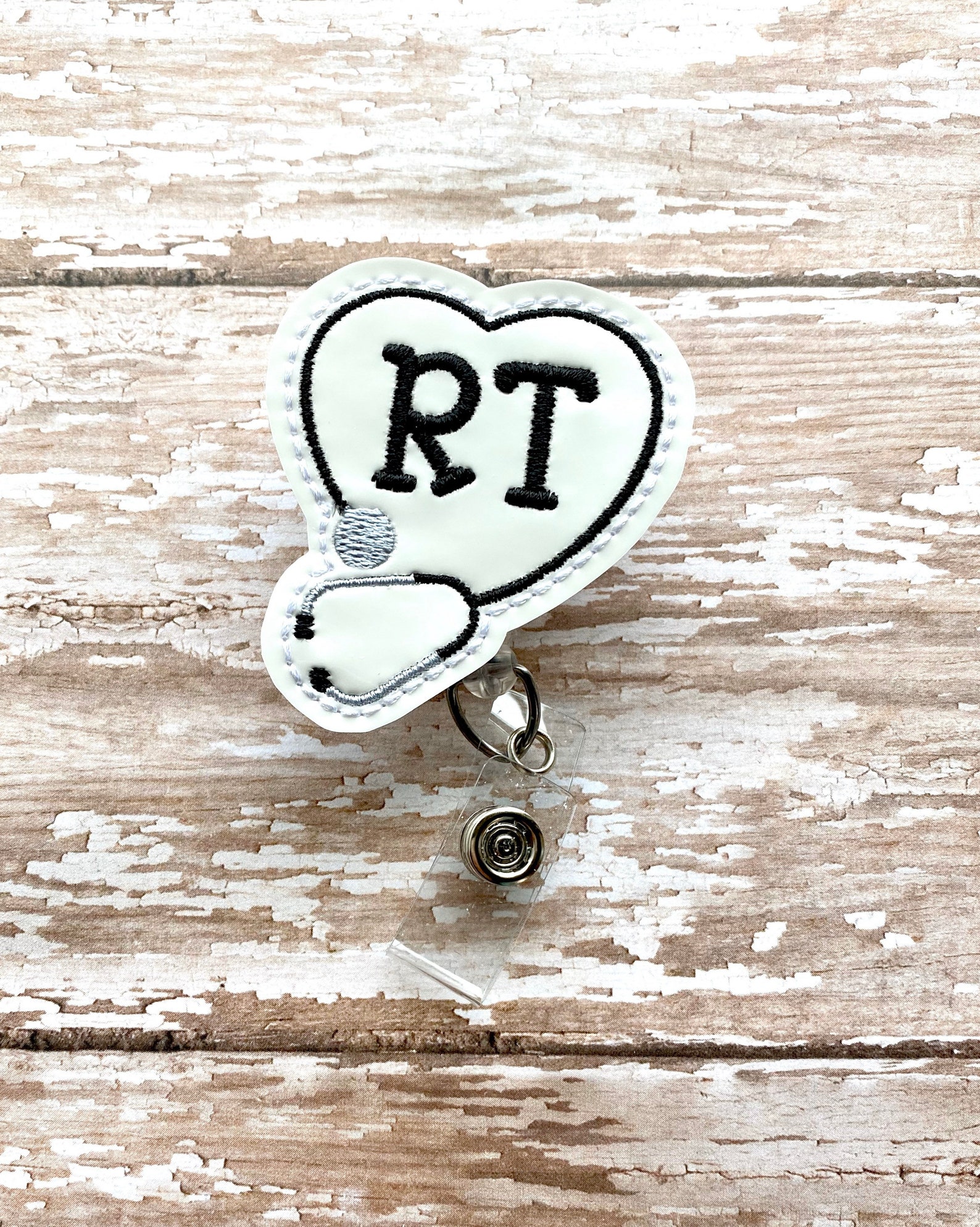 RT Steth Heart Badge Reel, RT Badge Reel, ID Badge Reel, Retractable ...