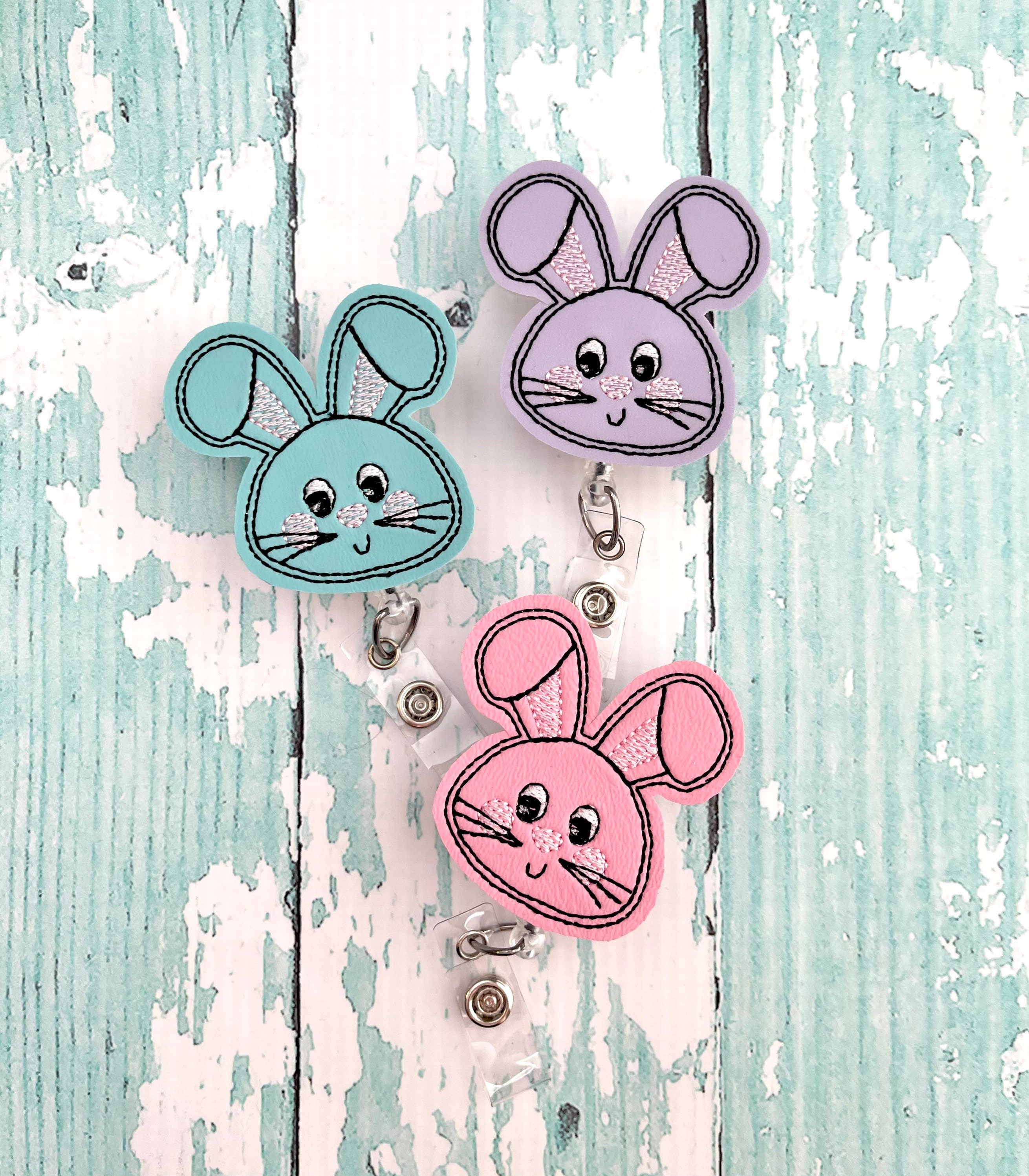 Bunny Badge Reel Easter Bunny Badge Reel Nurse Badge Reel | Etsy