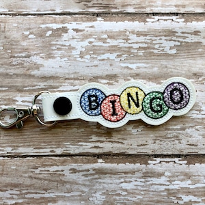 Bingo Keychain, Bingo Key Chain, Bingo Zipper Pull, Bingo Bag Tag ...