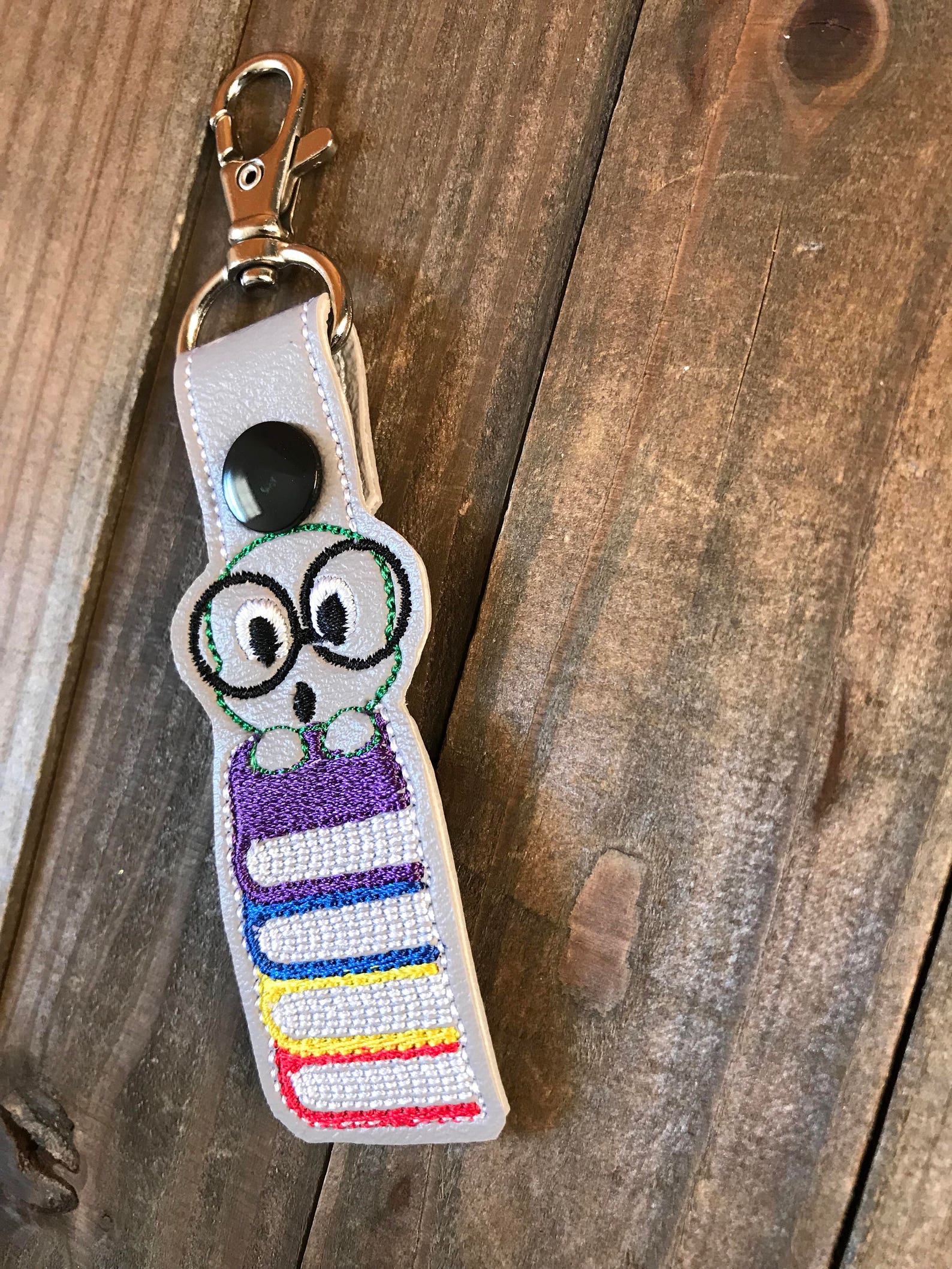 Bookworm Keychain Book Worm Key Chain Bookworm Zipper Pull - Etsy