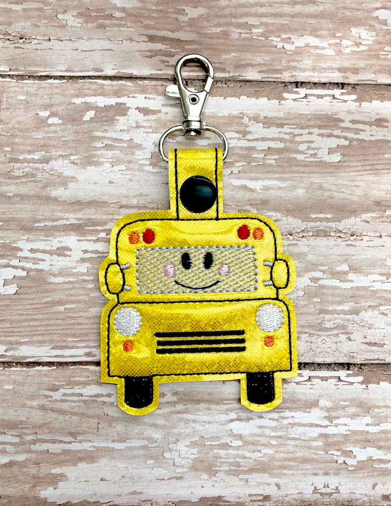 School Bus Keychain School Bus Key Chain School Bus Zipper - Etsy