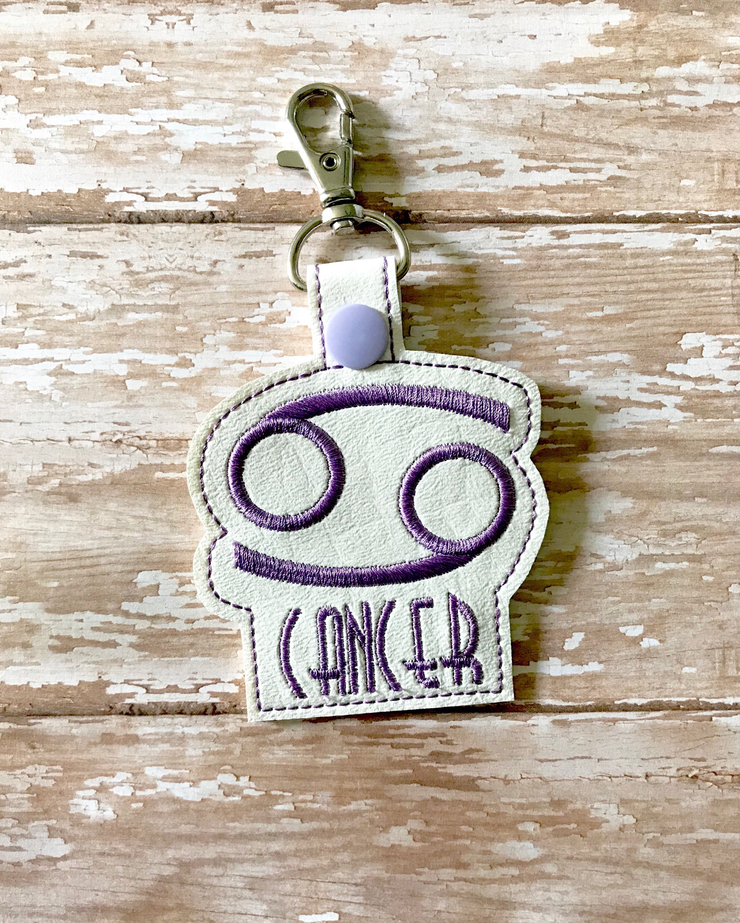 Cancer Keychain Zodiac Keychain Cancer Bag Tag Cancer - Etsy.de