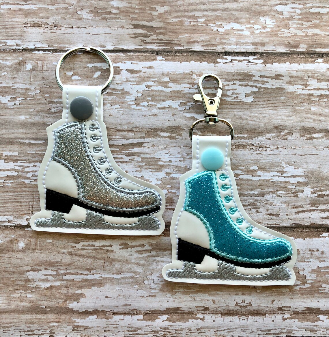 Figure Skate Keychain Ice Skate Bag Tag Figure Skate Zipper - Etsy