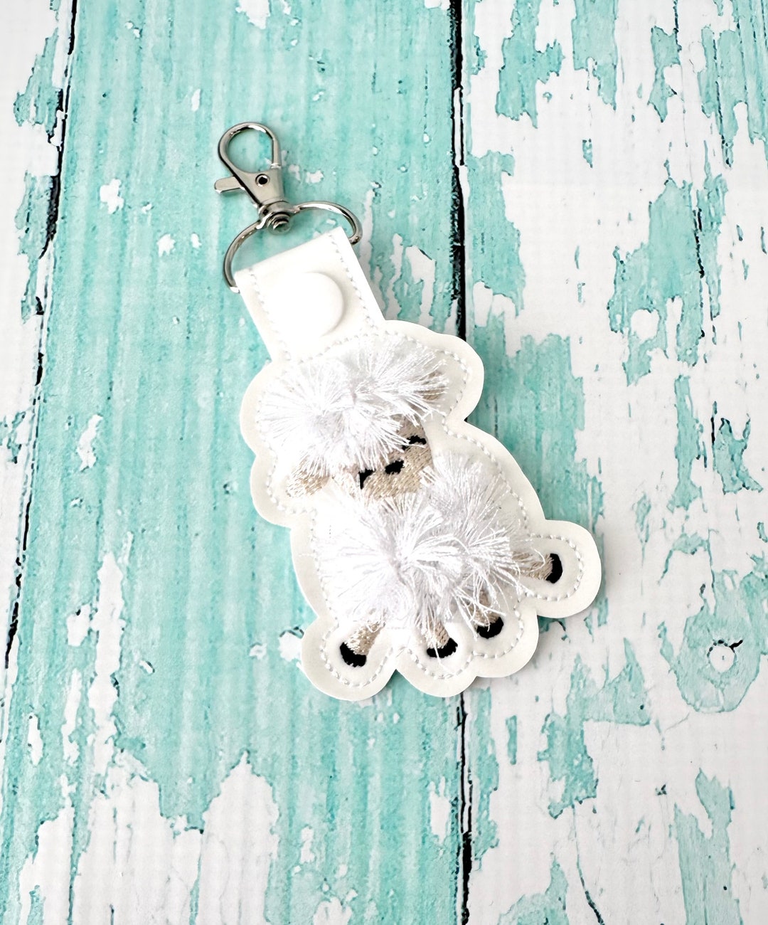 Fuzzy Sheep Keychain, Fringe Sheep Key Chain, Sheep Zipper Pull, Fuzzy ...