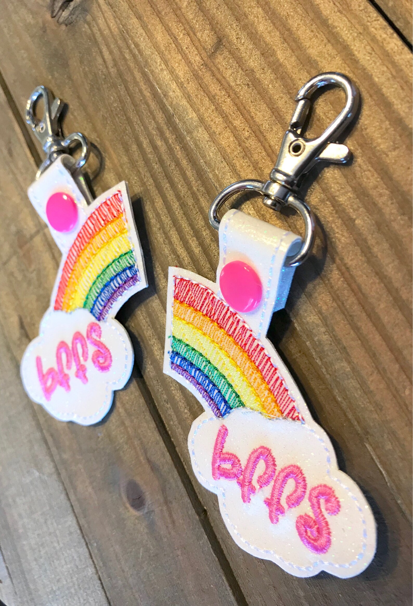 Best Friends Keychain Rainbow BFF Key Fob Best Friend Bag - Etsy