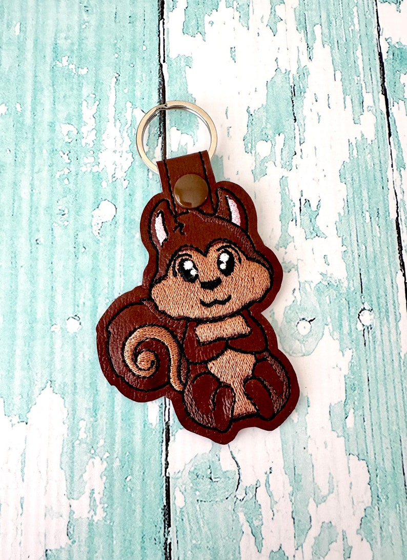 Squirrel Keychain, Squirrel Key Chain, Squirrel Zipper Pull, Squirrel ...