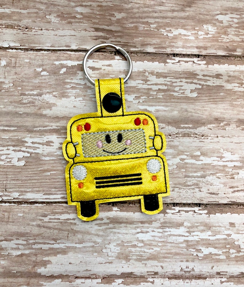 School Bus Keychain School Bus Key Chain School Bus Zipper - Etsy