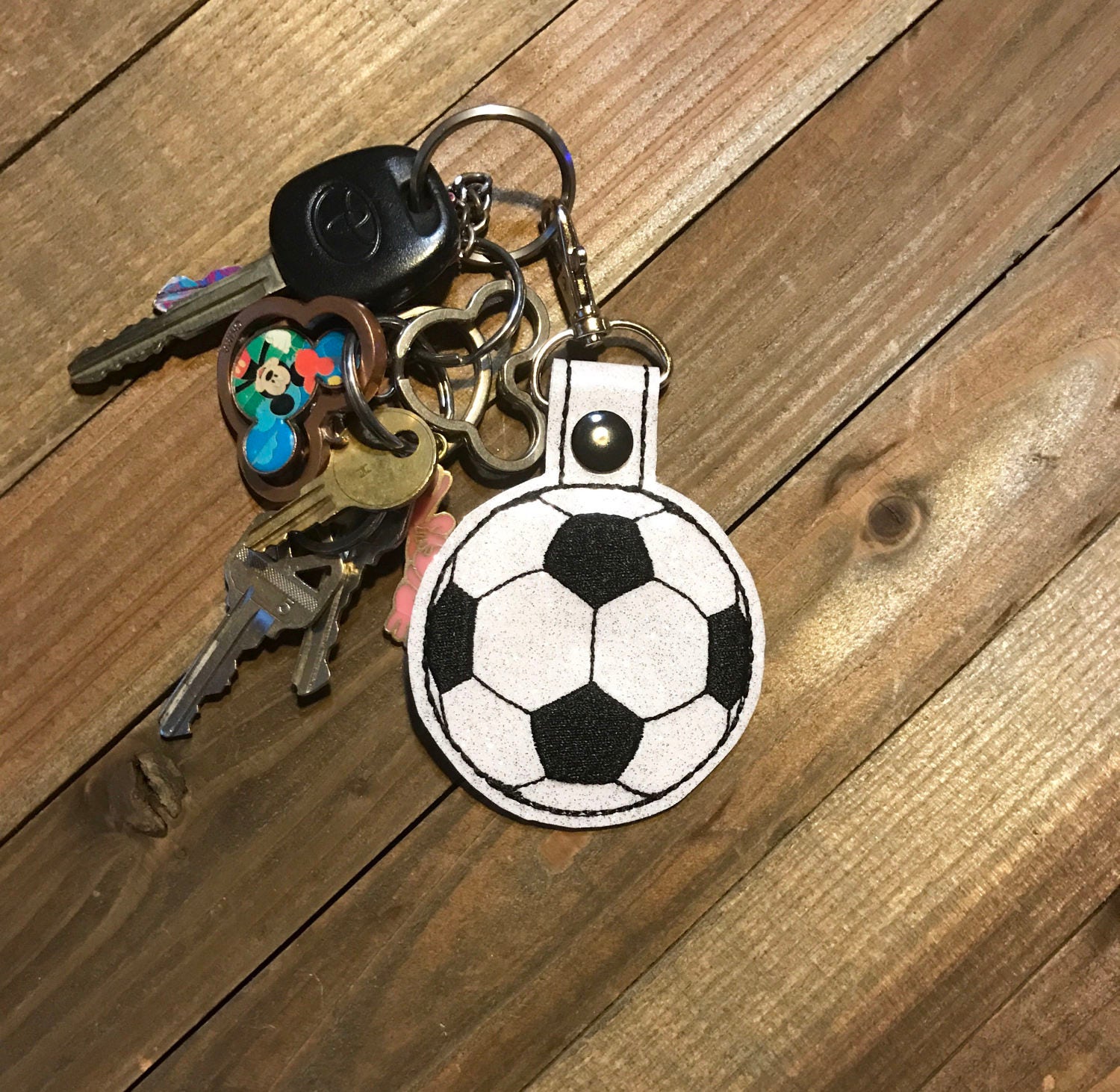 Soccer Keychain Soccer Key Fob Soccer Bag Tag Soccer Zipper - Etsy