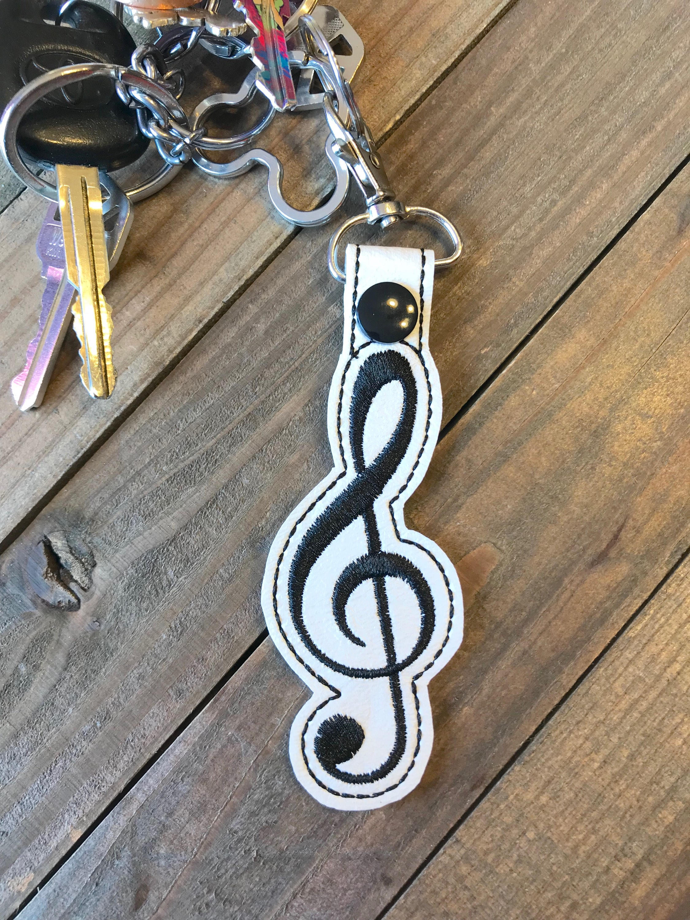 Treble Clef Keychain Music Keychain Music Note Key Chain - Etsy Singapore