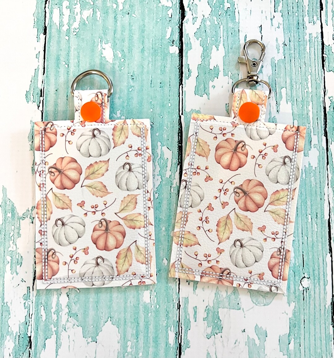 Fall Pumpkins ID Badge Holder, Badge Holder, Id Holder, Vertical ID ...