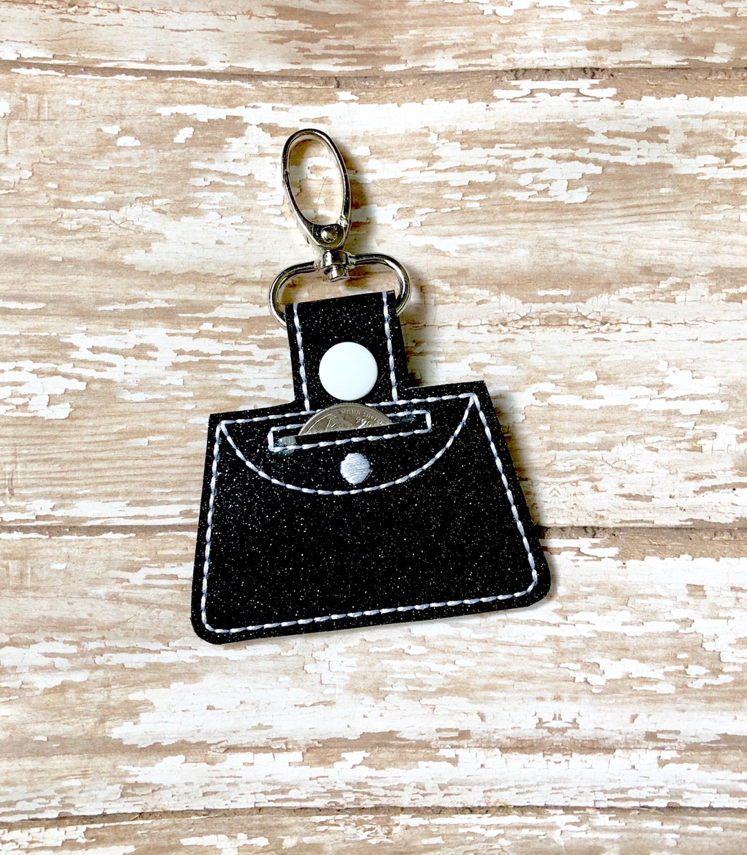 Purse Quarter Holder Keychain, Quarter Keychain, Quarter Holder, Snap ...