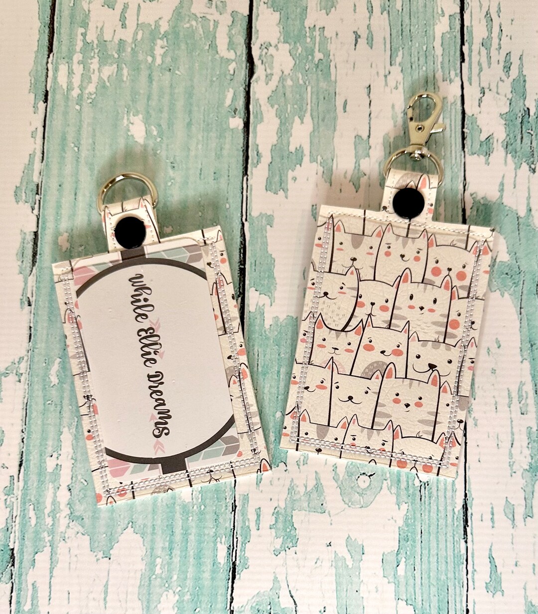 Cat ID Badge Holder, Badge Holder, Id Holder, Vertical ID Holder ...