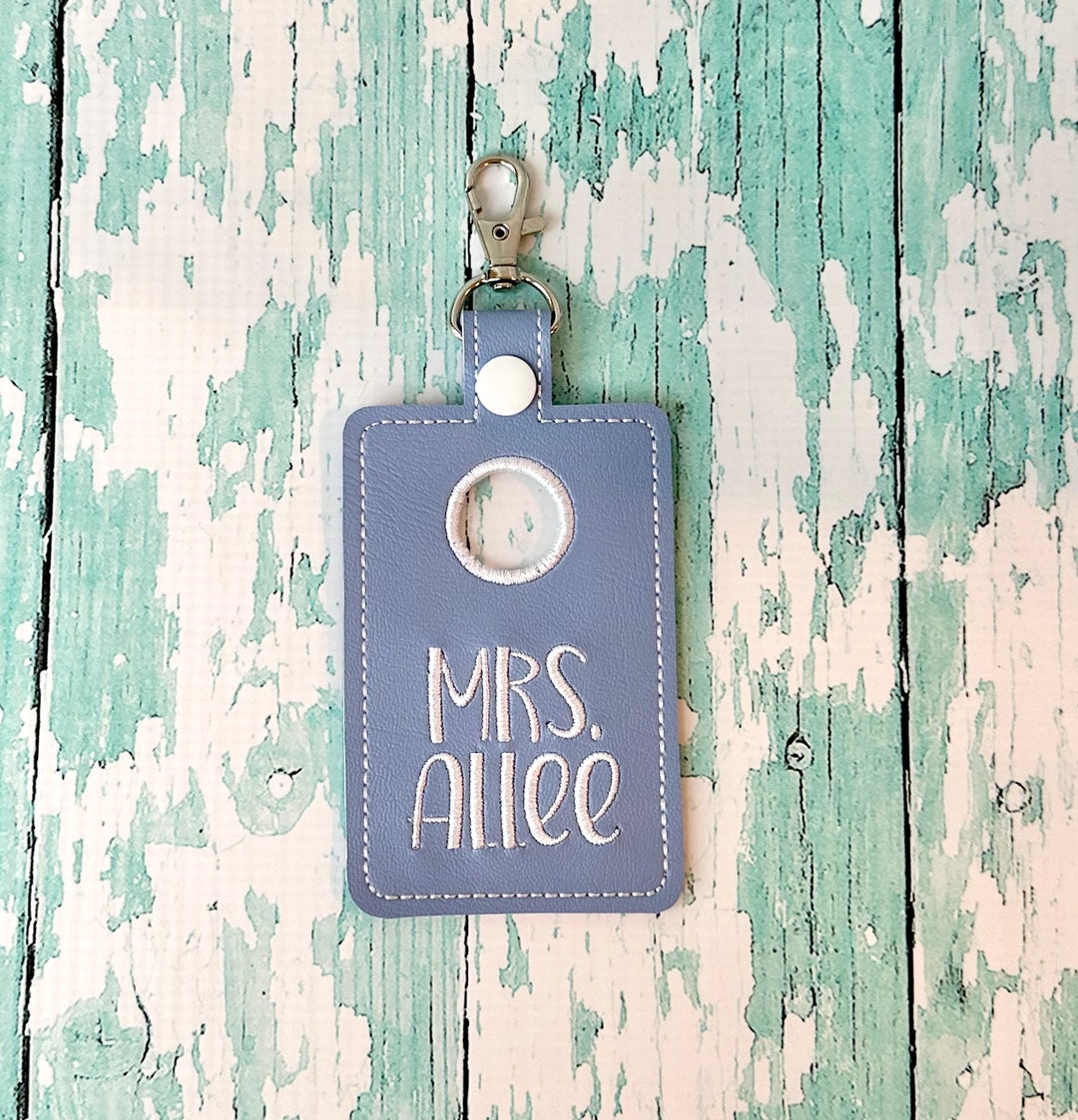 Personalized Alarm ID Badge Holder, Badge Holder, ID Holder, Vertical ...