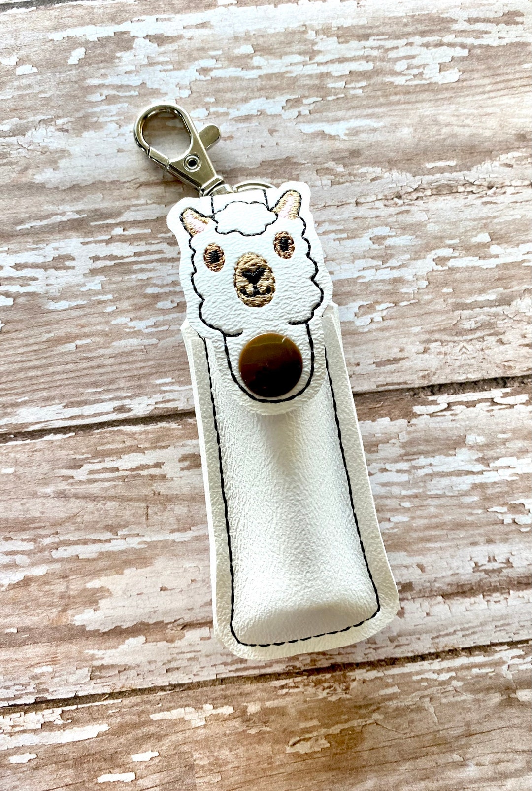 Llama Lip Balm Holder, Llama Lip Balm Keychain, Llama Lip Balm Cozy ...
