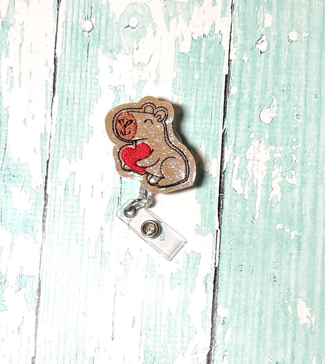 Capybara Badge Reel, Capybara Badge Reel, Capybara Nurse Badge Reel, ID ...