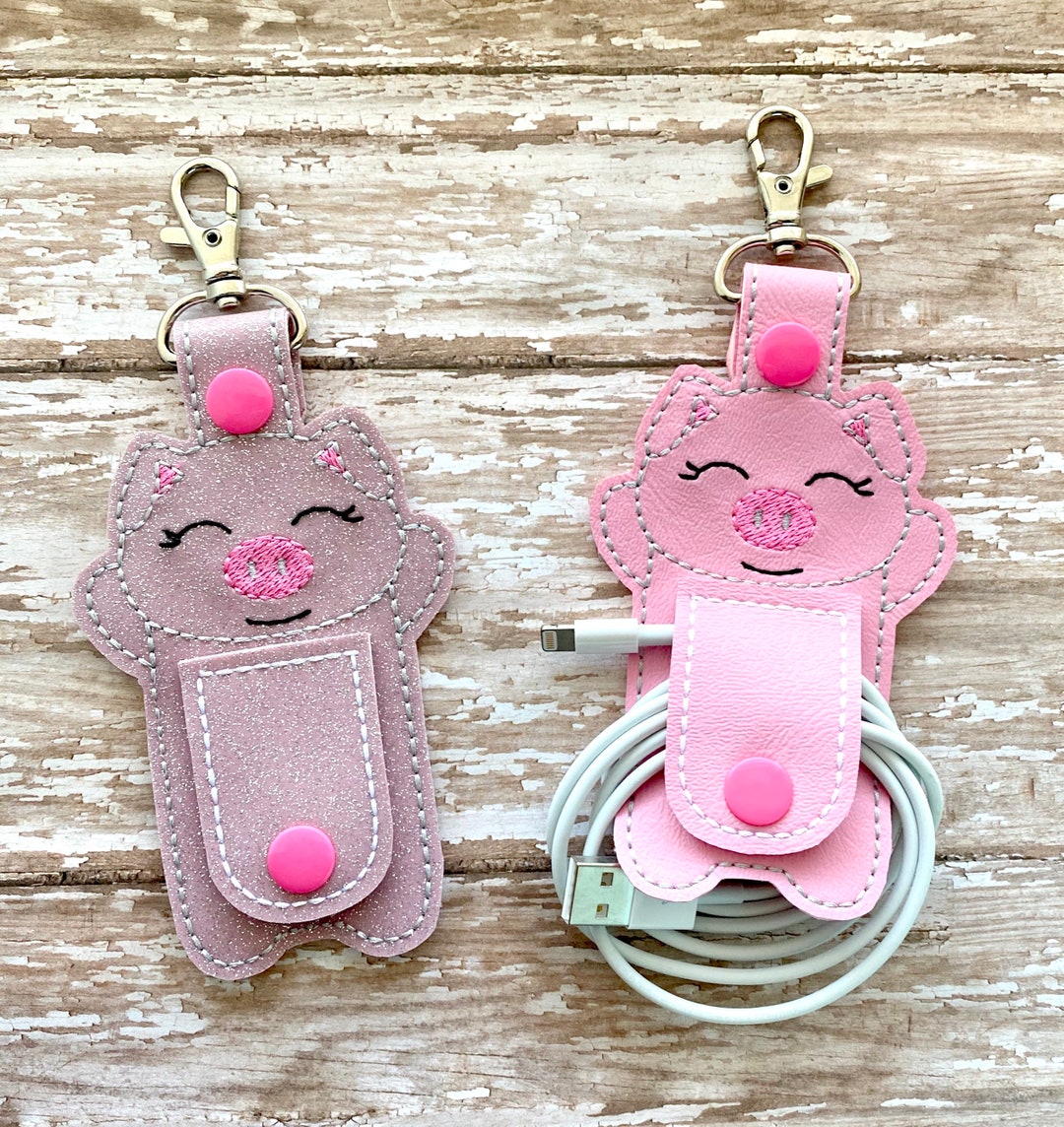 Pig Cord Organizer, Pig Ear Bud Holder, Earbud Holder, Pig Ear Bud Wrap ...