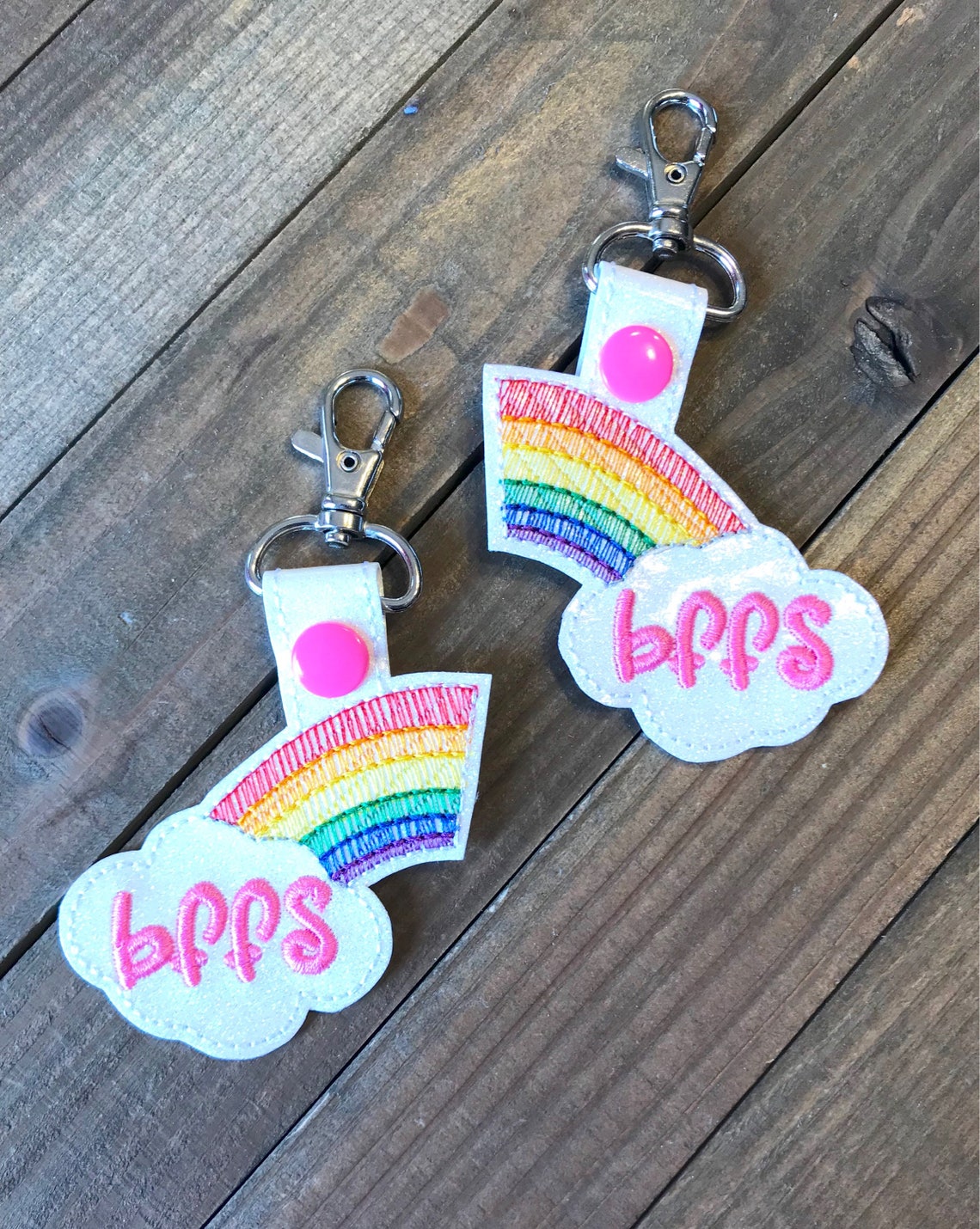 Best Friends Keychain Rainbow BFF Key Fob Best Friend Bag - Etsy
