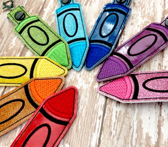 Crayon Keychain Crayon Key Chain Crayon Zipper Pull Crayon | Etsy