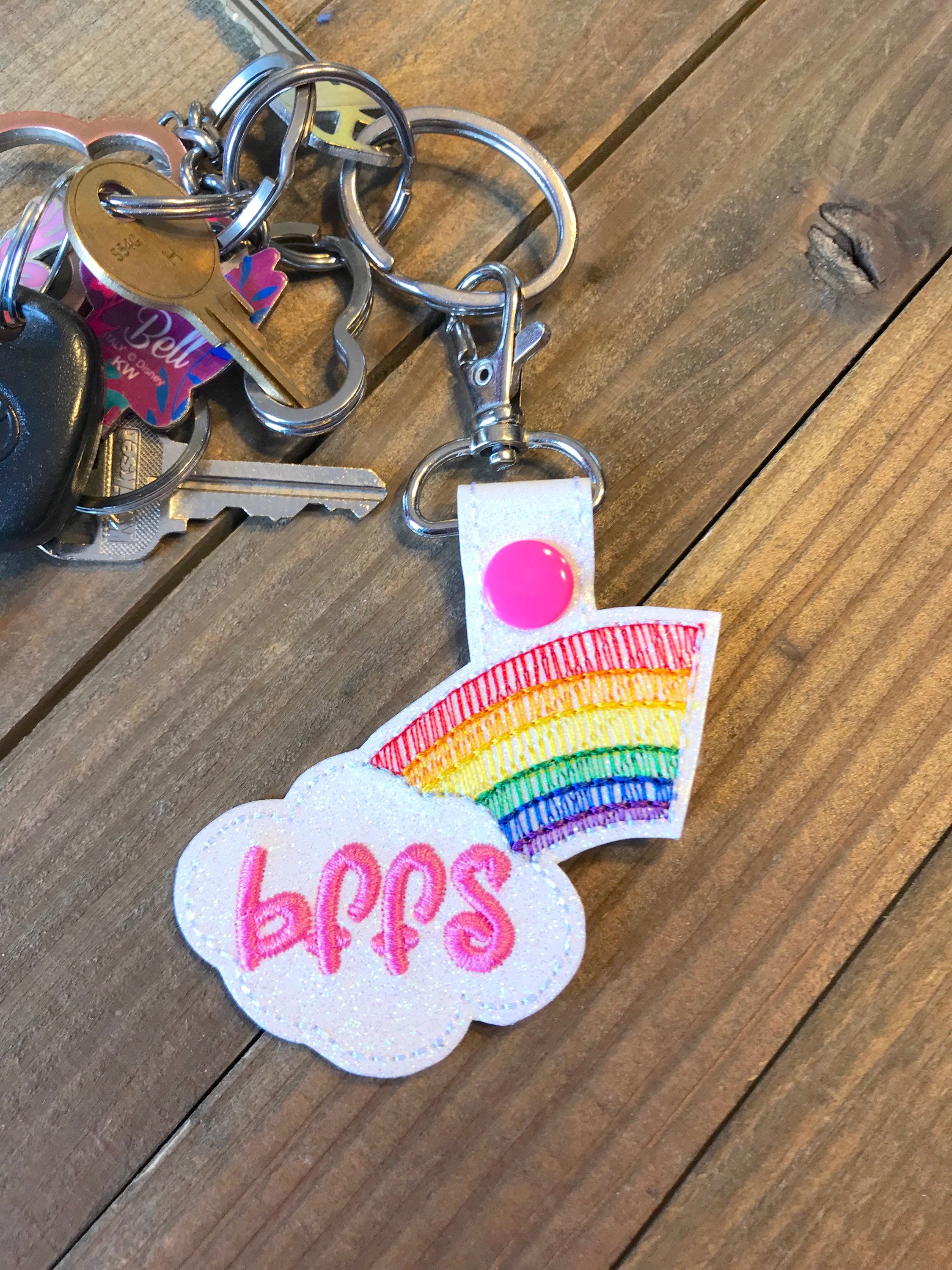 Best Friends Keychain Rainbow BFF Key Fob Best Friend Bag | Etsy