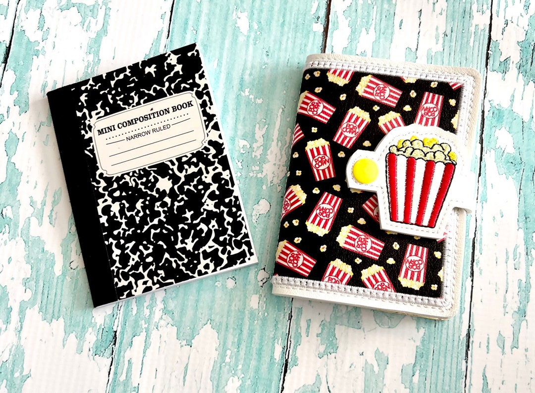 Popcorn Mini Composition Book Cover, Movie Notebook Cover, Snacks Purse ...