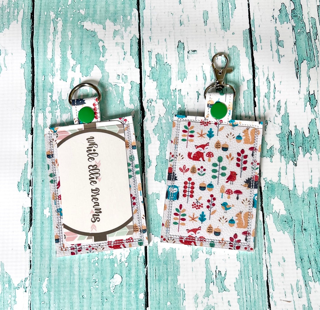 Woodland Animals ID Badge Holder, Badge Holder, Id Holder, Vertical ID ...