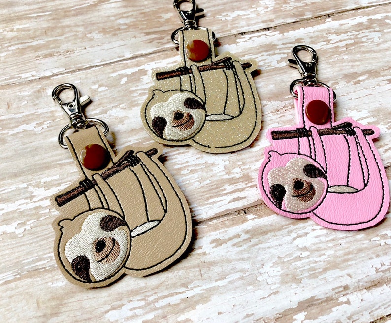 Sloth Keychain Hanging Sloth Keychain Hanging Sloth Zipper - Etsy
