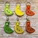 Lemon Slice Keychain, Lime Slice Key Chain, Orance Zipper Pull, Citrus ...