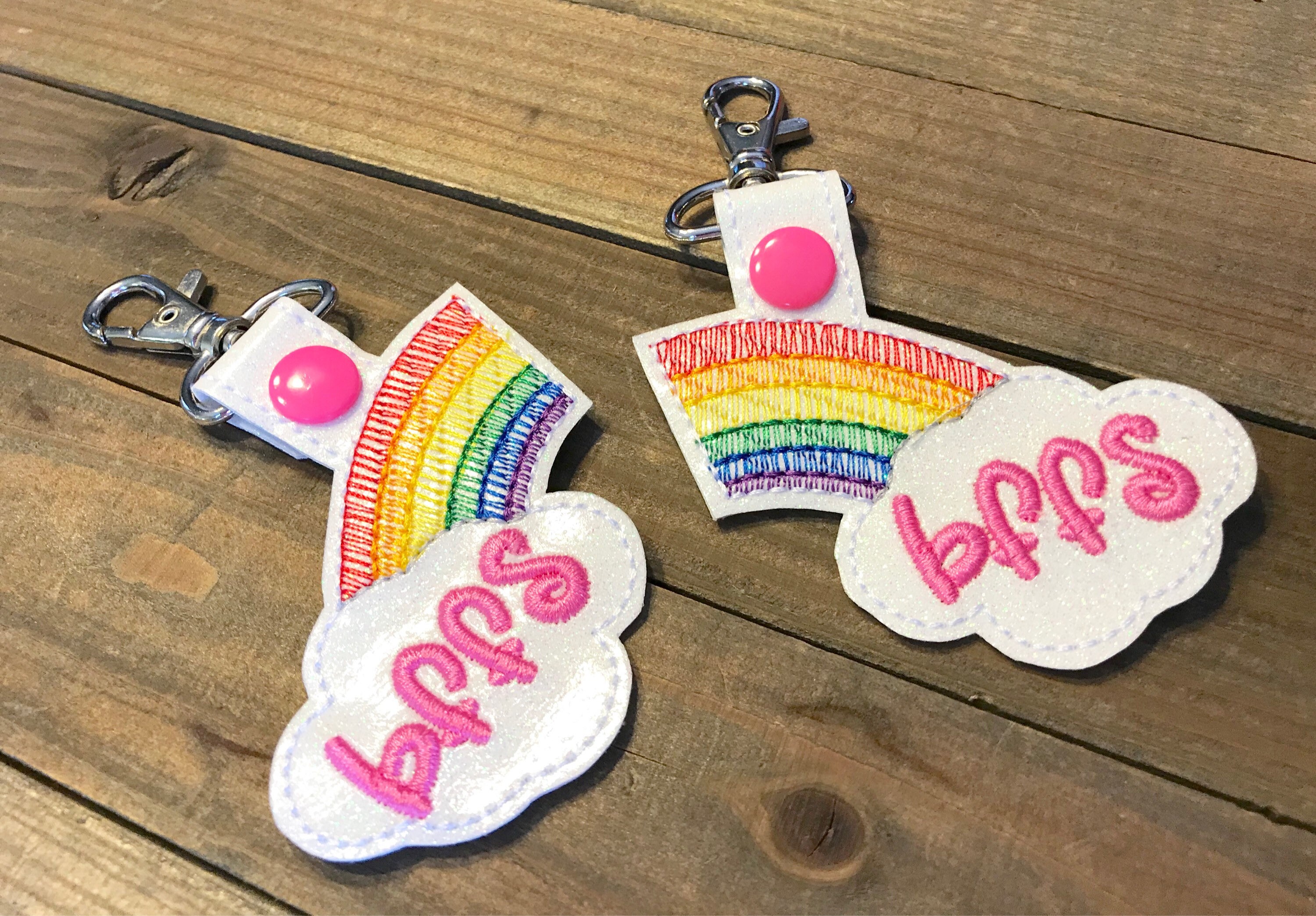 Best Friends Keychain Rainbow BFF Key Fob Best Friend Bag | Etsy
