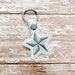 Star Keychain, Faceted Star Key Fob, Embroidered Star Key Chain You ...
