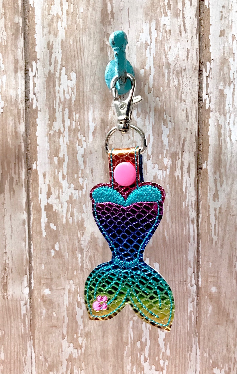 Mermaid Keychain Mermaid Key Chain Mermaid Zipper Pull - Etsy
