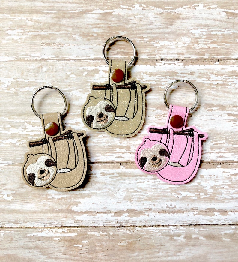 Sloth Keychain Hanging Sloth Keychain Hanging Sloth Zipper - Etsy