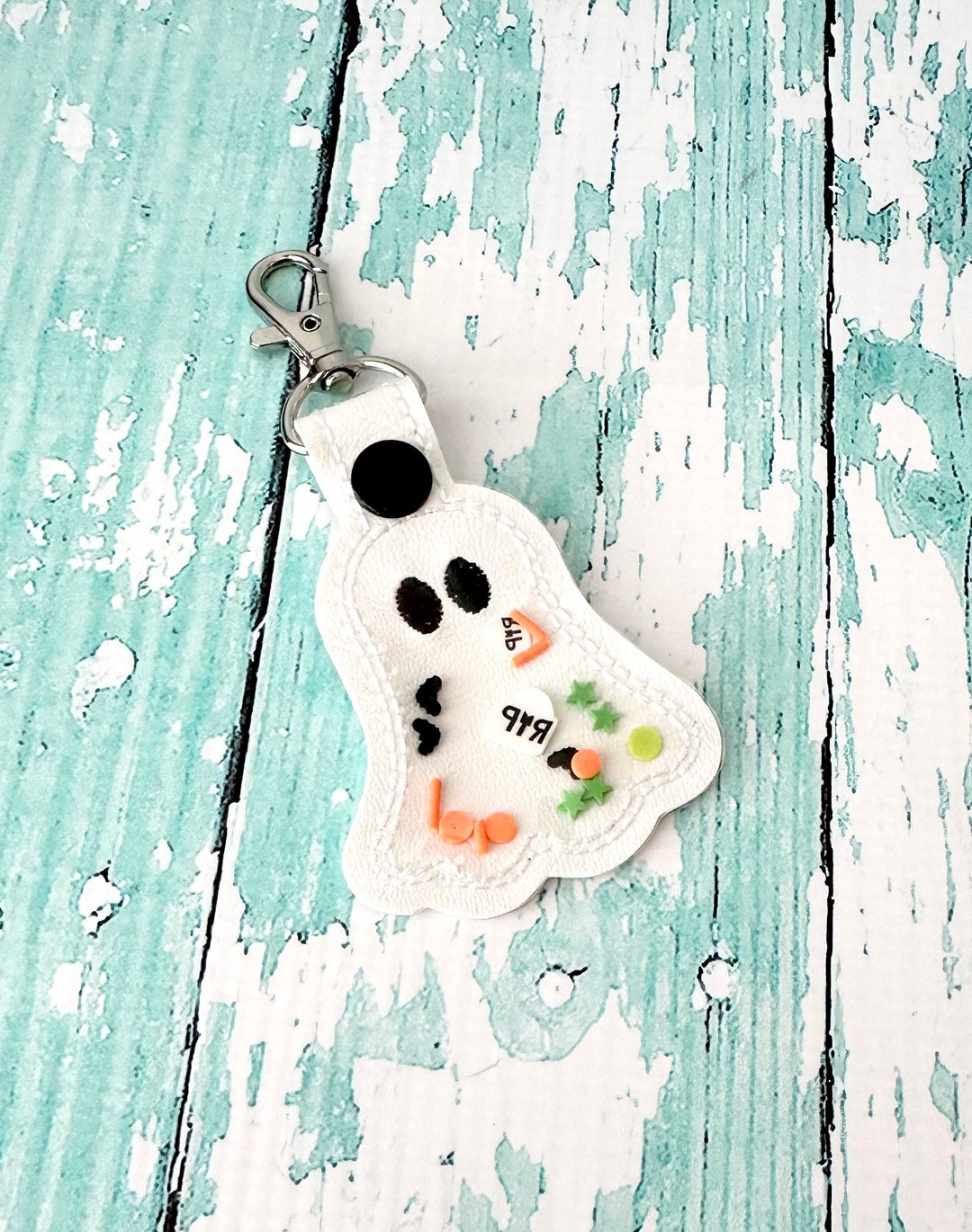 Ghost Shaker Keychain, Ghost Key Chain, Shaker Ghost Zipper Pull ...