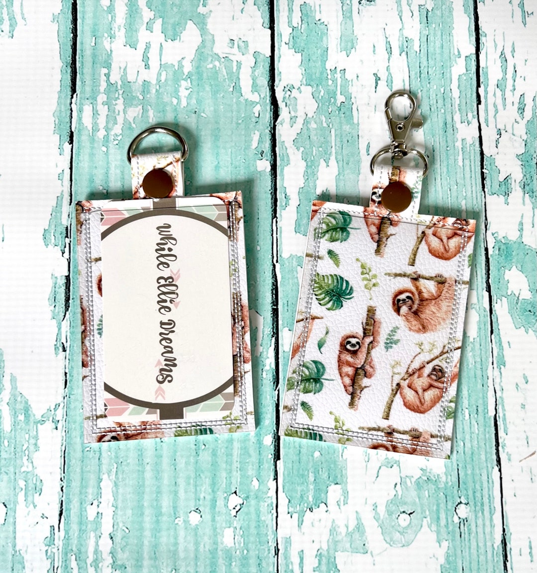 Sloth ID Badge Holder, Badge Holder, Id Holder, Vertical ID Holder ...