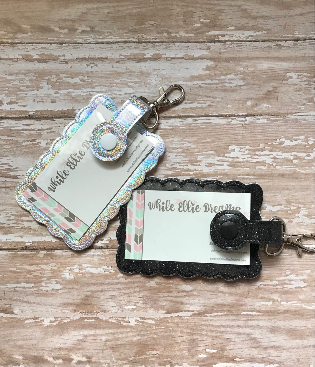Business Card Holder, Card Holder Keychain, ID Holder, Business Card ...