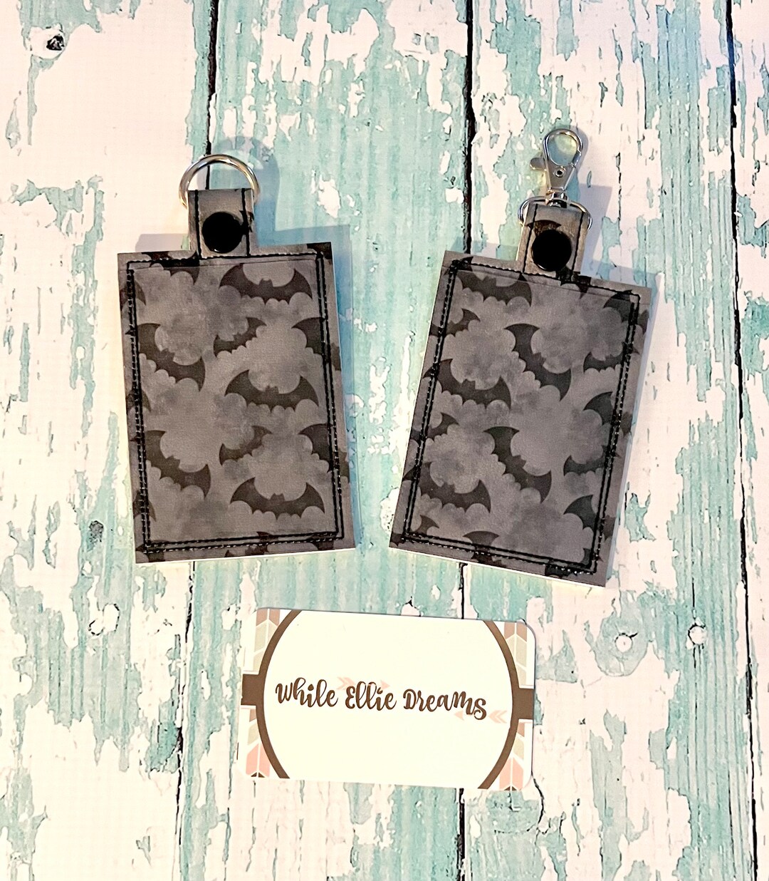 Bats ID Badge Holder, Badge Holder, Id Holder, Vertical ID Holder ...