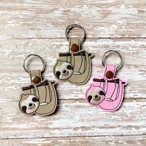 Sloth Keychain, Hanging Sloth Keychain, Hanging Sloth Zipper Pull ...