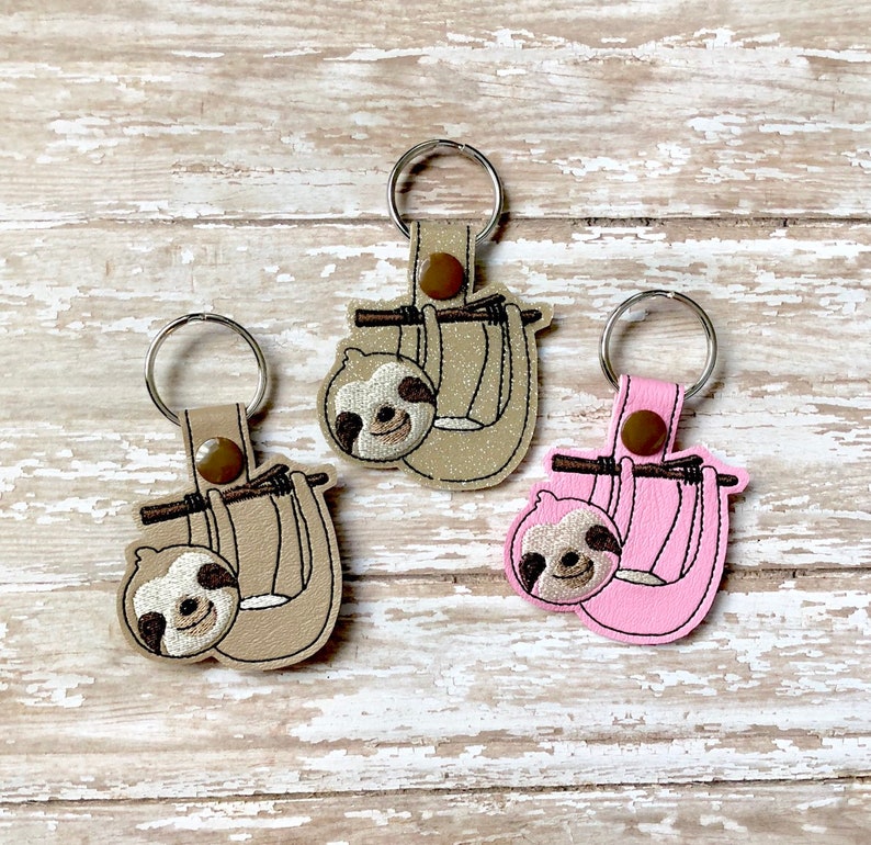 Sloth Keychain Hanging Sloth Keychain Hanging Sloth Zipper | Etsy