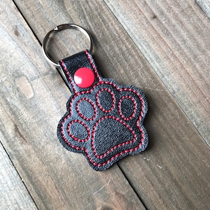 Paw Keychain, Paw Print Key Chain, Pet Snap Tab Key Fob, Paw Print Bag ...